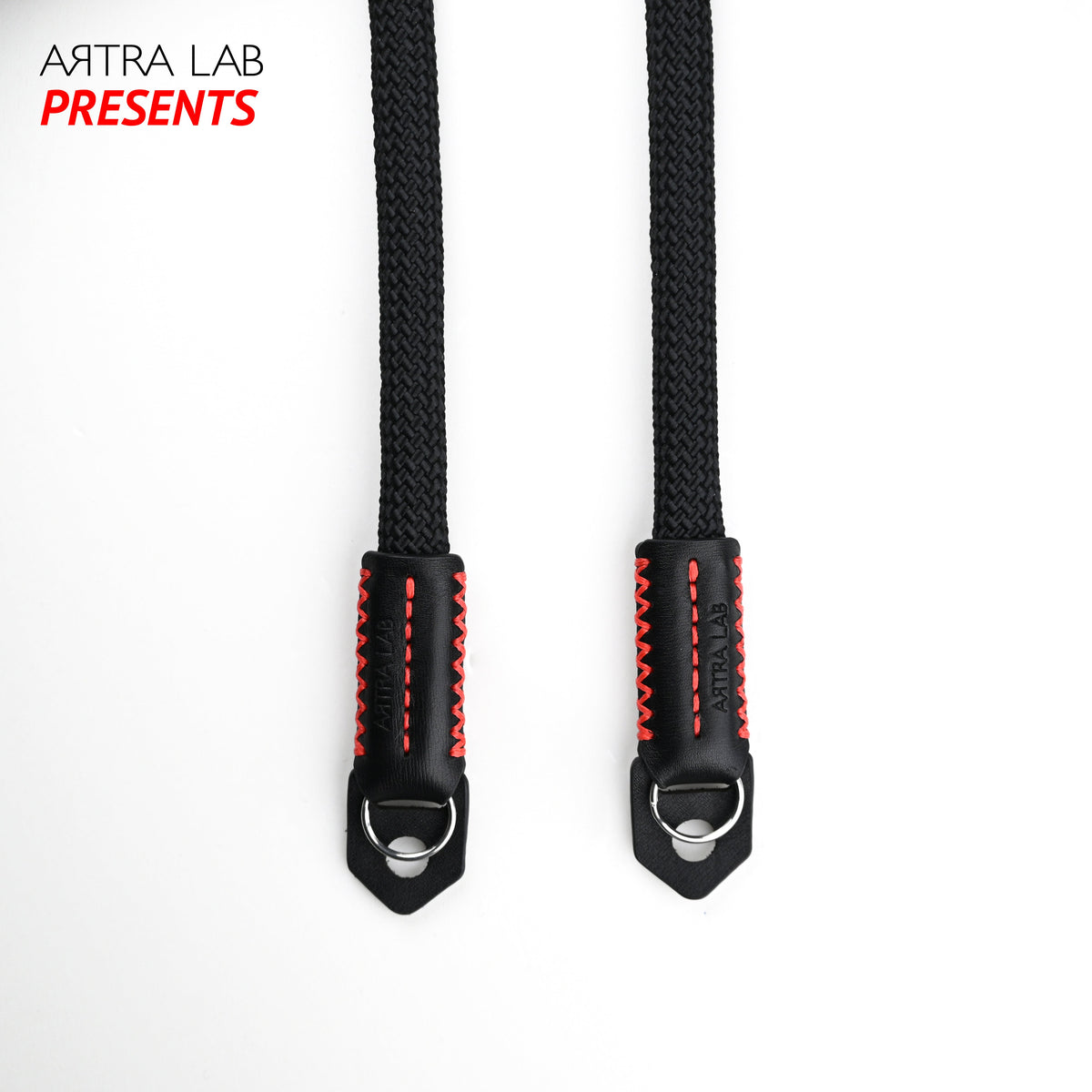 "Comfort" Hand-made Camera Strap - (Black / Red Stitch) Standard ...